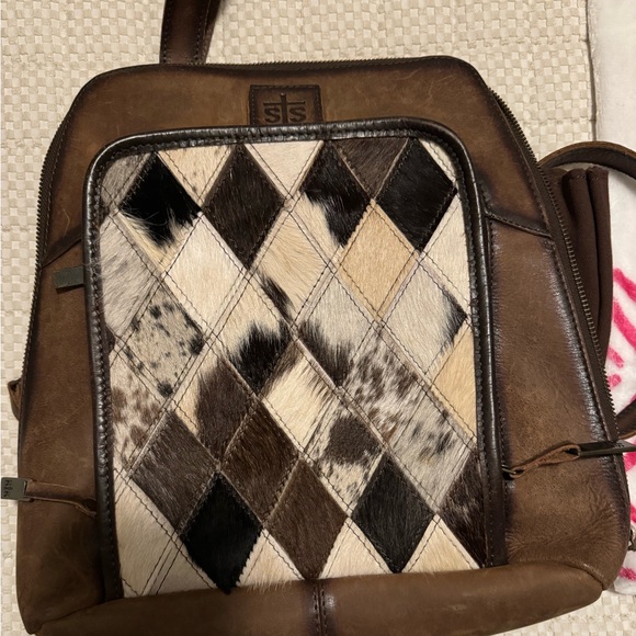 STS Ranchwear | Bags | Sts Ranchwear Leather Backpack With Cow Hair ...